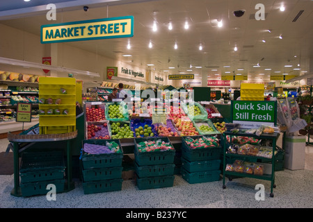 Morrisons Interior Supermarket Fruit Vegetables Retail Food Stock Photo ...