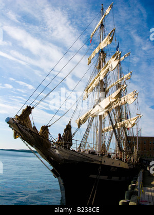 The French tall ship Belem sails past the Statue of Liberty during ...