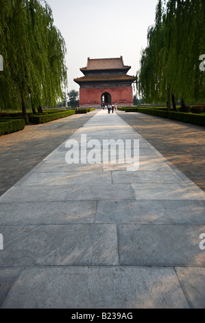 CHINA, NEAR BEIJING, MING TOMBS, SACRED WAY, PASSAGEWAY, STONE STATUE ...