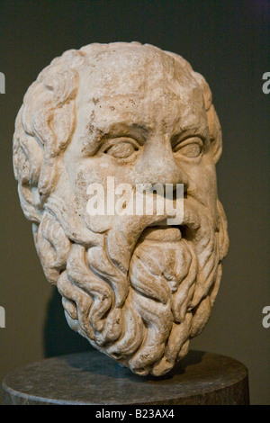 Marble bust of Socrates / Sokrates (Greek philosopher: 469-399 BC ...
