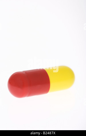 Red Yellow Pill Stock Photo - Alamy