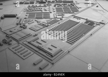 Model showing original concentration camp layout at Manzanar National ...