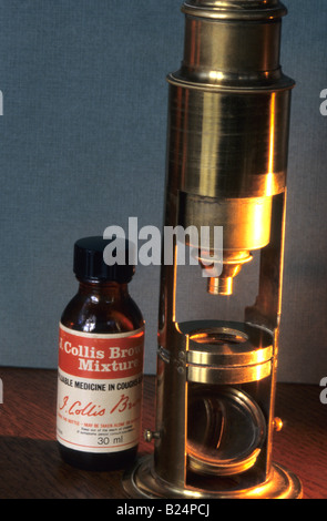 ANTIQUE BRASS MICROSCOPE MONOCULAR CIRCA 1800 S Stock Photo - Alamy