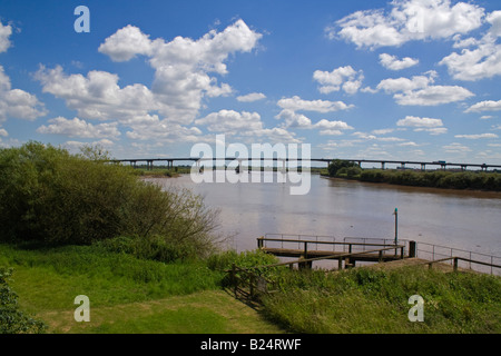 M62 Ouse bridge over the River Ouse at Goole, East Yorkshire, UK Stock ...