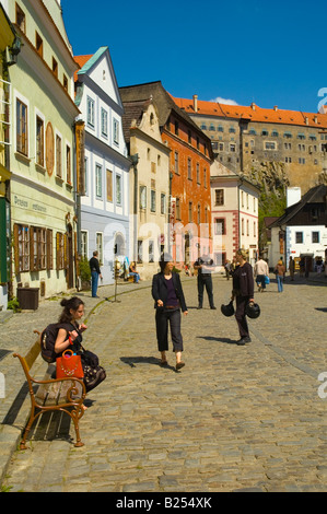 Siroka street in Cesky Krumlov. Czech republic Stock Photo - Alamy