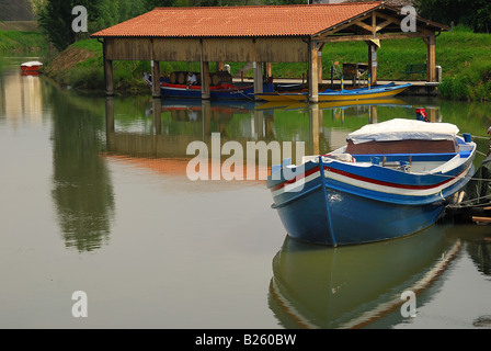 a river boat on the Battaglia canal,Veneto,Italy Stock Photo - Alamy