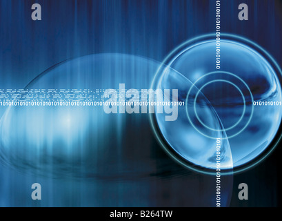 Digital background on concentred circle Stock Photo - Alamy