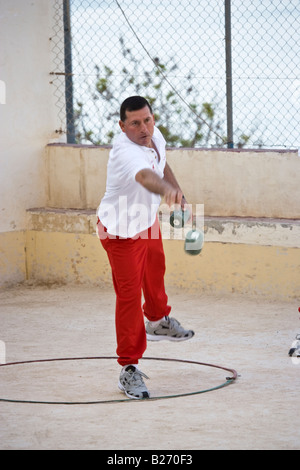 Maltese game of boules bocci malta games bowling communal sport ...