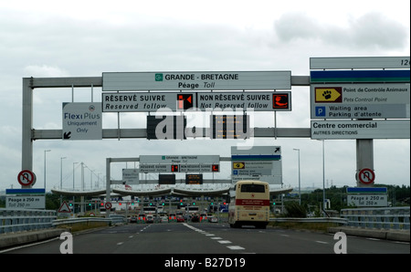 Eurotunnel Calais France Europe check in area for Channel Tunnel An ...