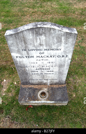 gravestone of british actor fulton mackay, and his wife, sheila, in ...