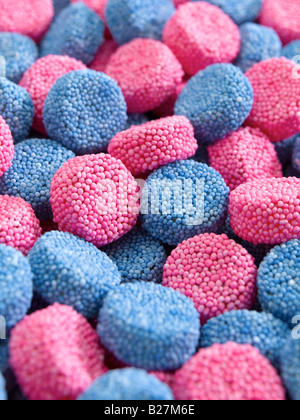 Pink and blue liquorice allsorts sweets Stock Photo - Alamy