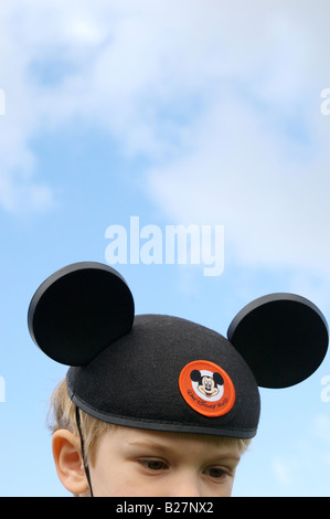 A young boy wearing Mickey Mouse Ears Stock Photo - Alamy