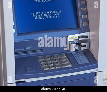 Close-up view of cash machine and woman's hand with credit card Stock ...