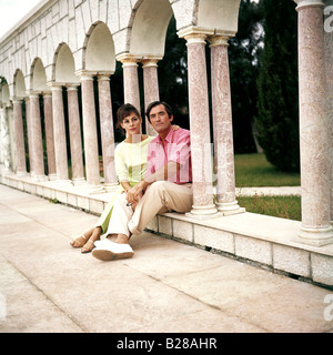 Actor Gregory Peck and his wife Veronique arriving in New York Stock ...