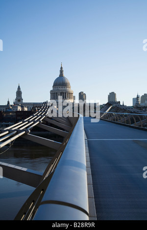 Lateral suspension cables on the Millennium bridge, London. This bridge ...