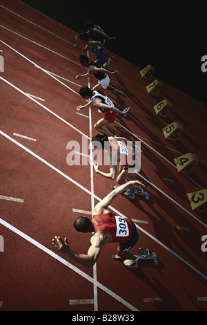 Runners Starting Off Stock Photo - Alamy