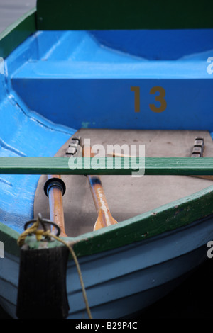 Inside of a rowing boat Stock Photo - Alamy