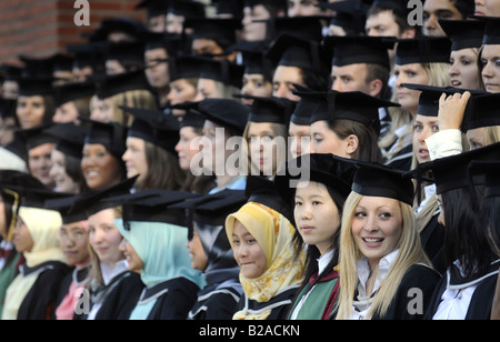 BRITISH STUDENTS CELEBRATING THEIR SUCCESSFUL GRADUATION DAY CEREMONY ...