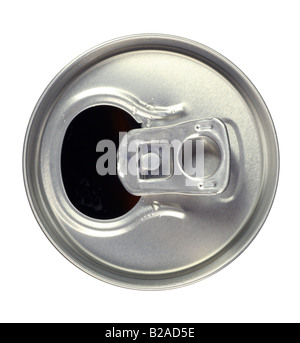 Top part of beer can close up view Stock Photo - Alamy