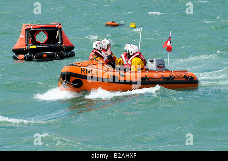 RNLI D class inshore boat during a rescue demonstration Stock Photo - Alamy