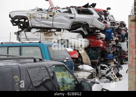 Stack of several scrap cars Stock Photo - Alamy