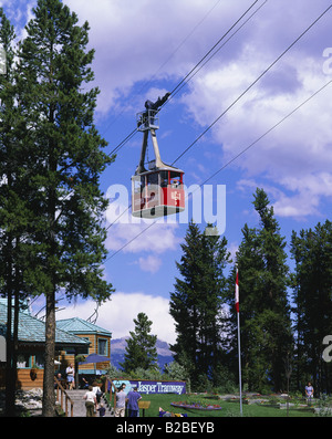 Jasper tramway aerial cable car Stock Photo - Alamy