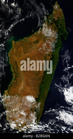 Color satellite image of Madagascar Stock Photo - Alamy