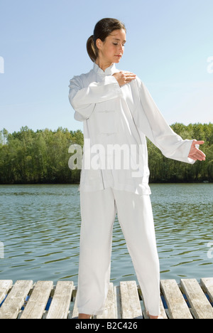 Tai Chi, warm up, Yin-meridian, Yang-meridian Stock Photo - Alamy
