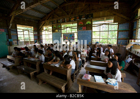 Mangyan children in their classroom in Panaytayan community near ...