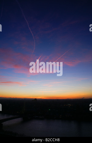 Clouds over Cologne cityscape and Rhine River, Germany Stock Photo - Alamy
