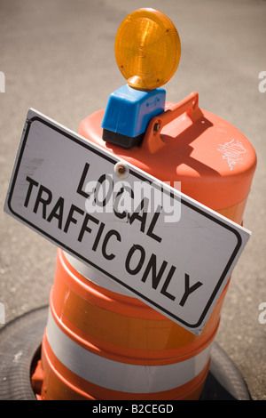 local traffic only sign Stock Photo - Alamy