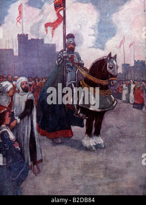 Illustration of King Richard the Lionheart in battle during the Third ...