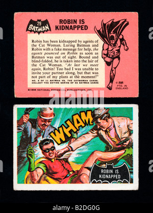Bubble gum trading cards from the 1966 Batman Trading Card set known as ...