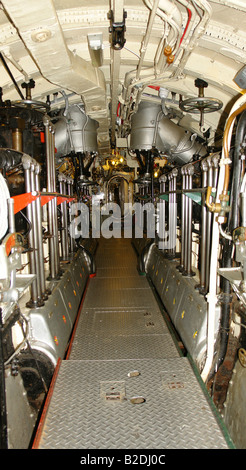 Engine room of a submarine boat, storage room, Maritime and Naval ...
