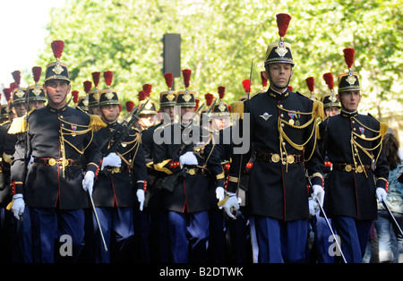 French soldiers marching during the 14th of July Bastille day military ...