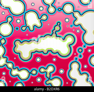 Vector illustration of an abstract goo background with funky party blue ...