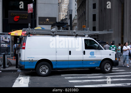 a con edison truck parked on the street while doing work. Coned is the ...
