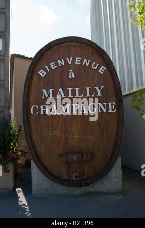 mailly champagne sign montagne de reims france Stock Photo - Alamy