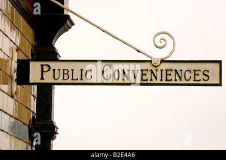 Public Conveniences toilet sign Stock Photo - Alamy