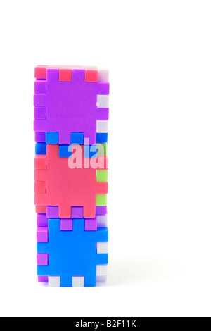 Stack of Alphabet Puzzle Cubes Stock Photo - Alamy