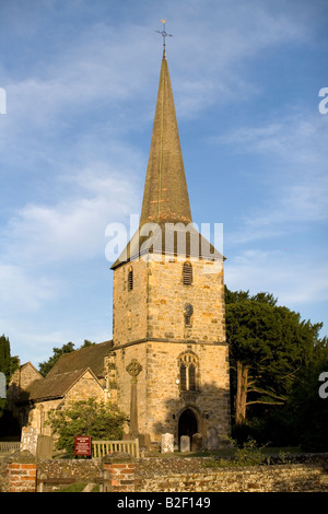 St Peter's Church at Hever, Kent, England. A medieval church. It ...