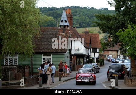 MAIN STREET SHERE VILLAGE SURREY ENGLAND PHOTOGRAPHED IN THE AUTUMN ...