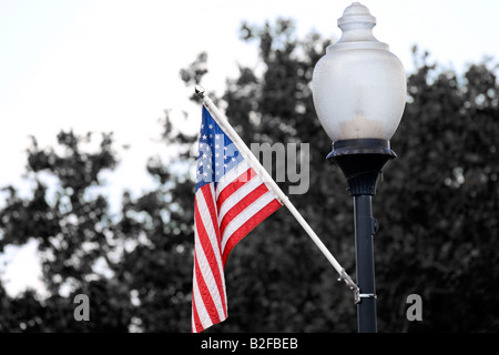 USA FLAG BANNER ON LAMP POST PATRIOTIC Stock Photo: 59022766 - Alamy