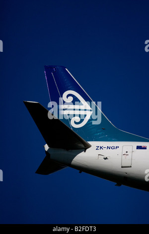 Koru logo on tail of an Air New Zealand airbus A320 twin jet,ZQN ...