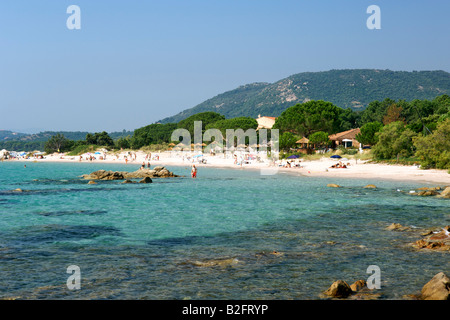 The beach at Pinarello in Corsica Stock Photo - Alamy