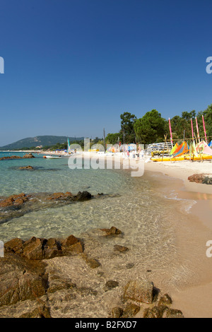The beach at Pinarello in Corsica Stock Photo - Alamy