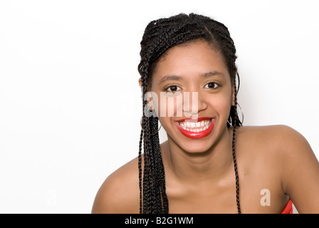 Beautiful Dominican girl with big smile Stock Photo - Alamy