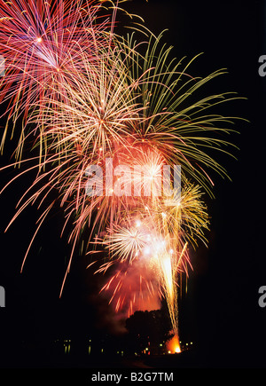 Fireworks pyrotechnics in the sky Stock Photo - Alamy