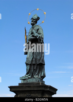 St. Wenceslas statue on Charles Bridge in Prague, Czech Republic ...