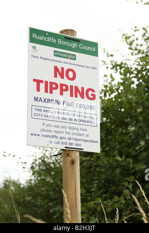 No tipping warning sign Stock Photo - Alamy